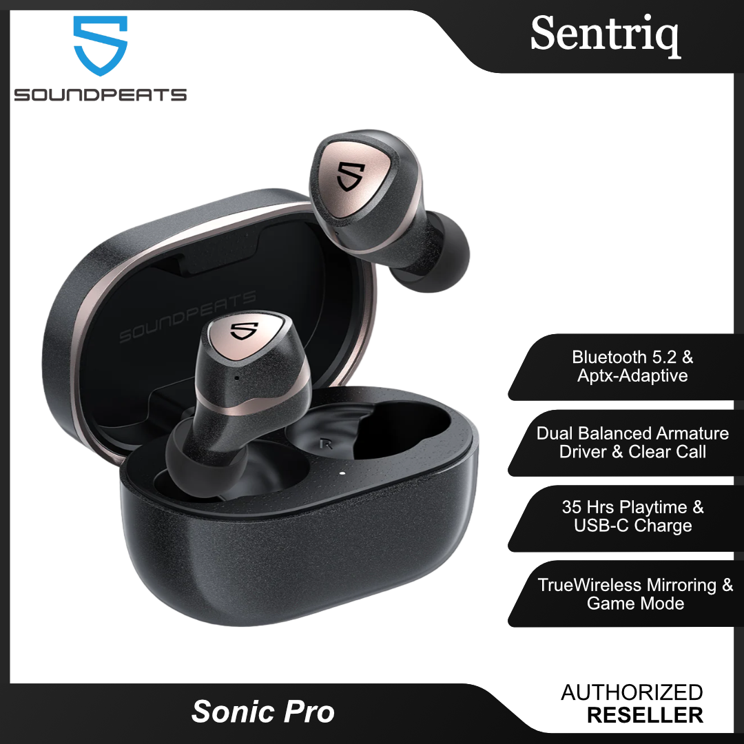 SoundPEATS Sonic Pro Wireless Bluetooth Earphone Black Colour(Original ...